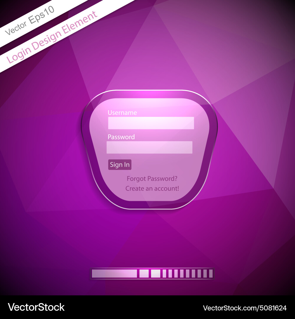 Login form Royalty Free Vector Image - VectorStock