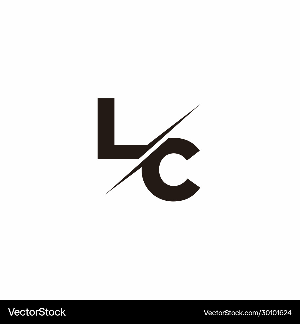 Logo monogram slash concept with modern designs Vector Image