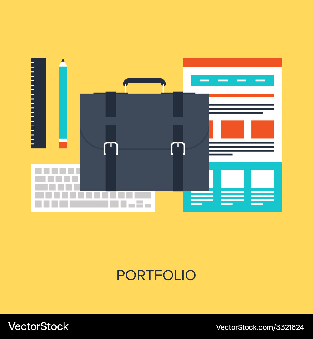 Portfolio Royalty Free Vector Image - VectorStock