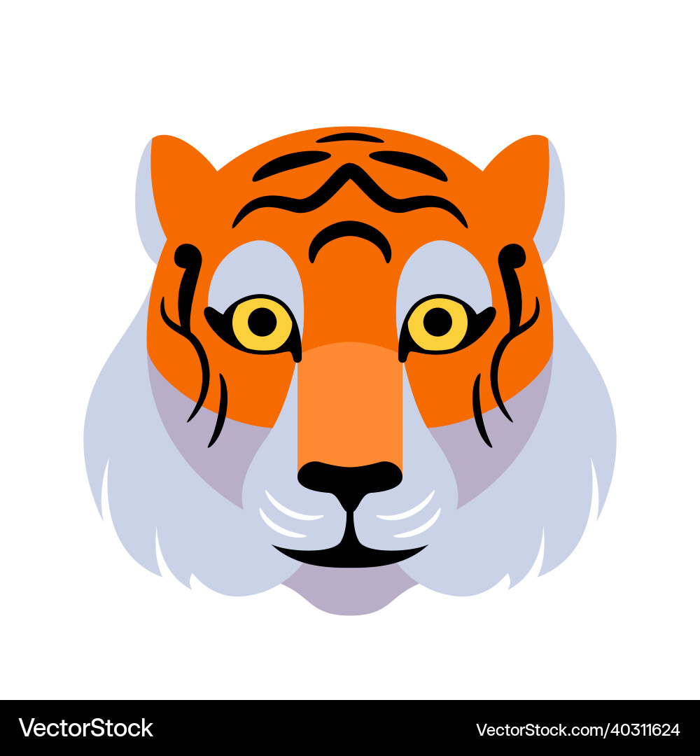 Tiger face background graphic design Royalty Free Vector