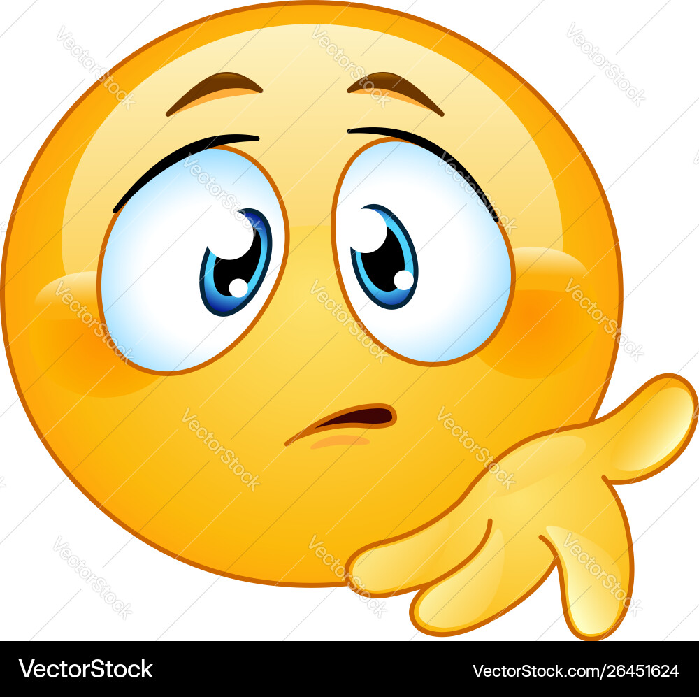 What is wrong emoticon Royalty Free Vector Image