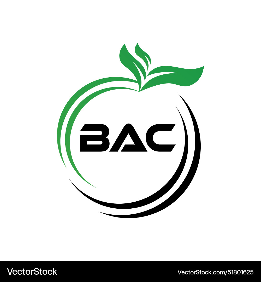 Bac letter logo design simple and modern Vector Image