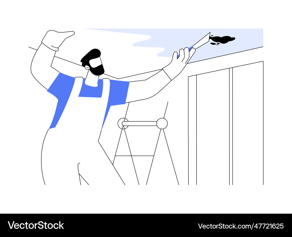 Ceiling repair abstract concept Royalty Free Vector Image