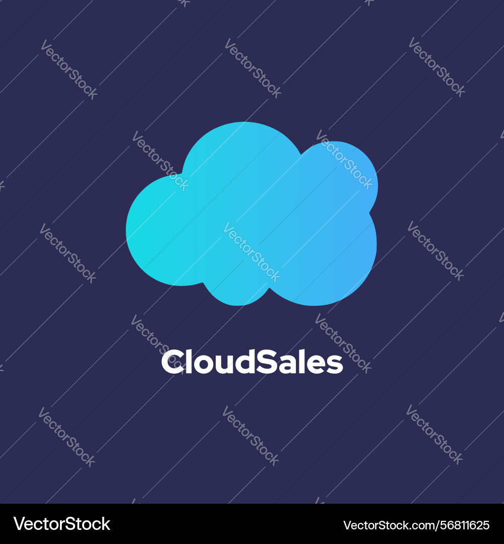 Cloudsales - clouds logo for cloud storage Vector Image