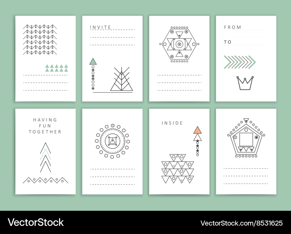 Collection of templates Royalty Free Vector Image