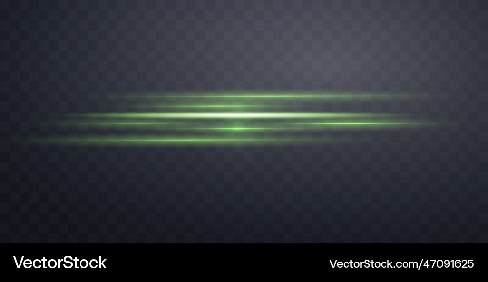 Green lens flare isolated on transparent Vector Image