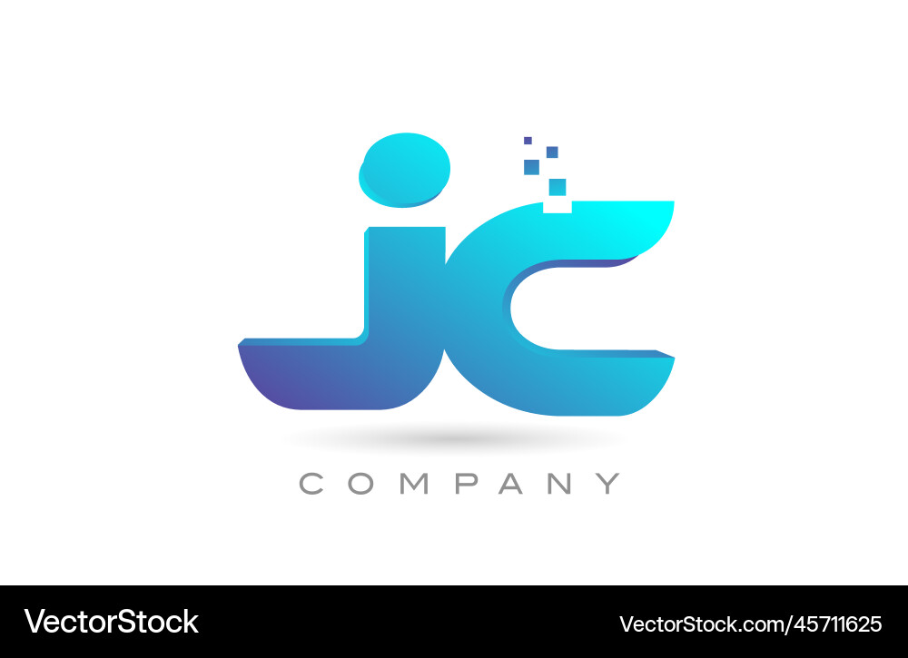Jc alphabet letter logo icon combination design Vector Image