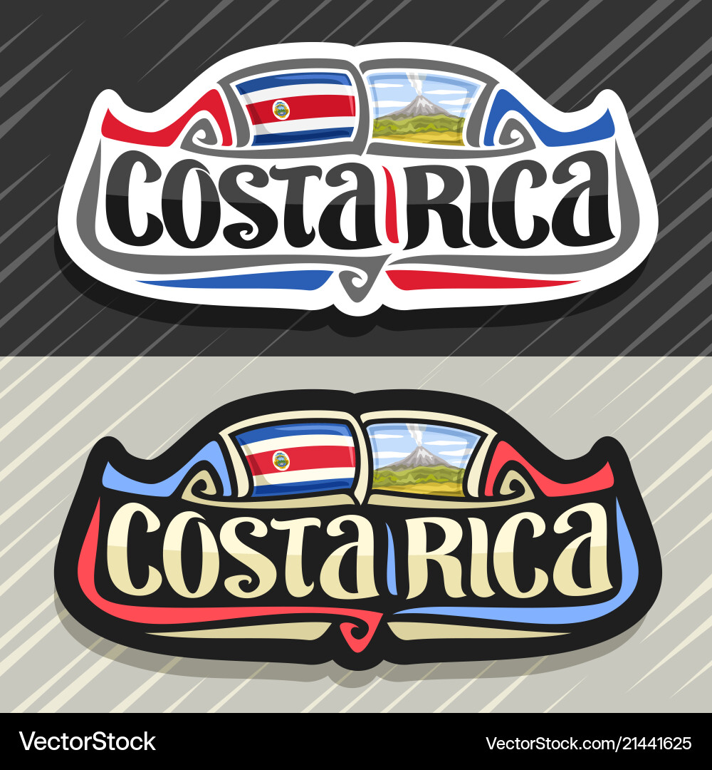 Logo for costa rica Royalty Free Vector Image - VectorStock