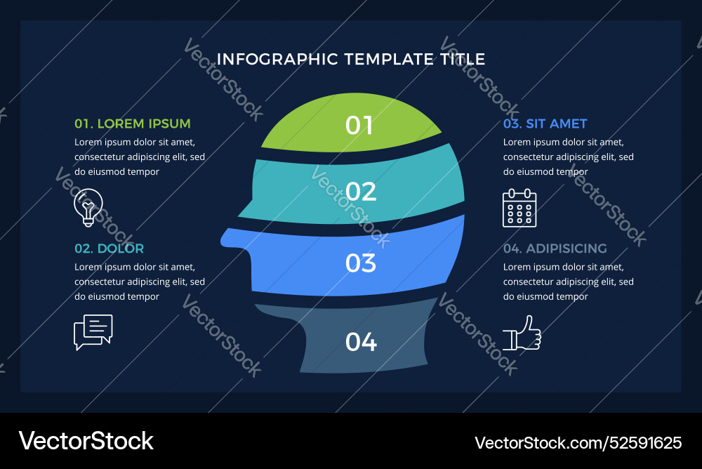 Male face - infographic template Royalty Free Vector Image