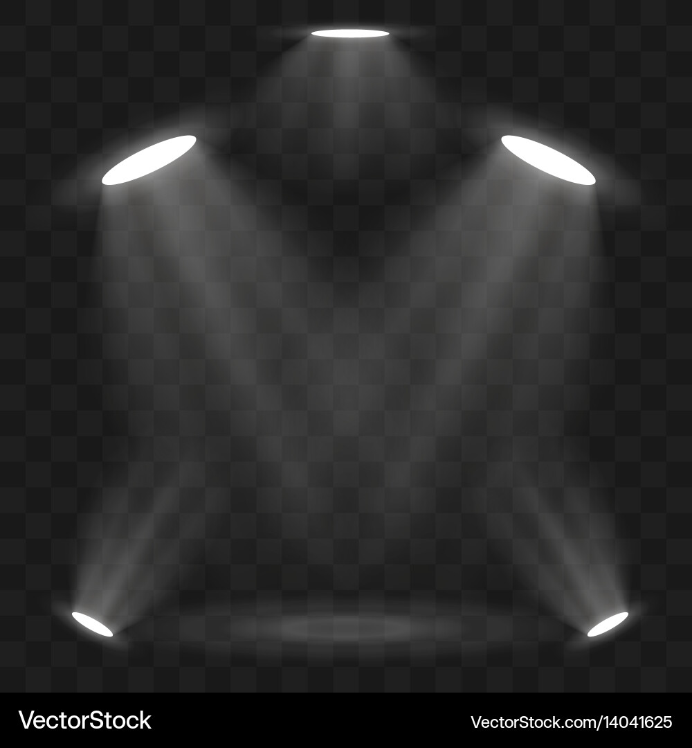 Spotlights scene light effects stage Royalty Free Vector