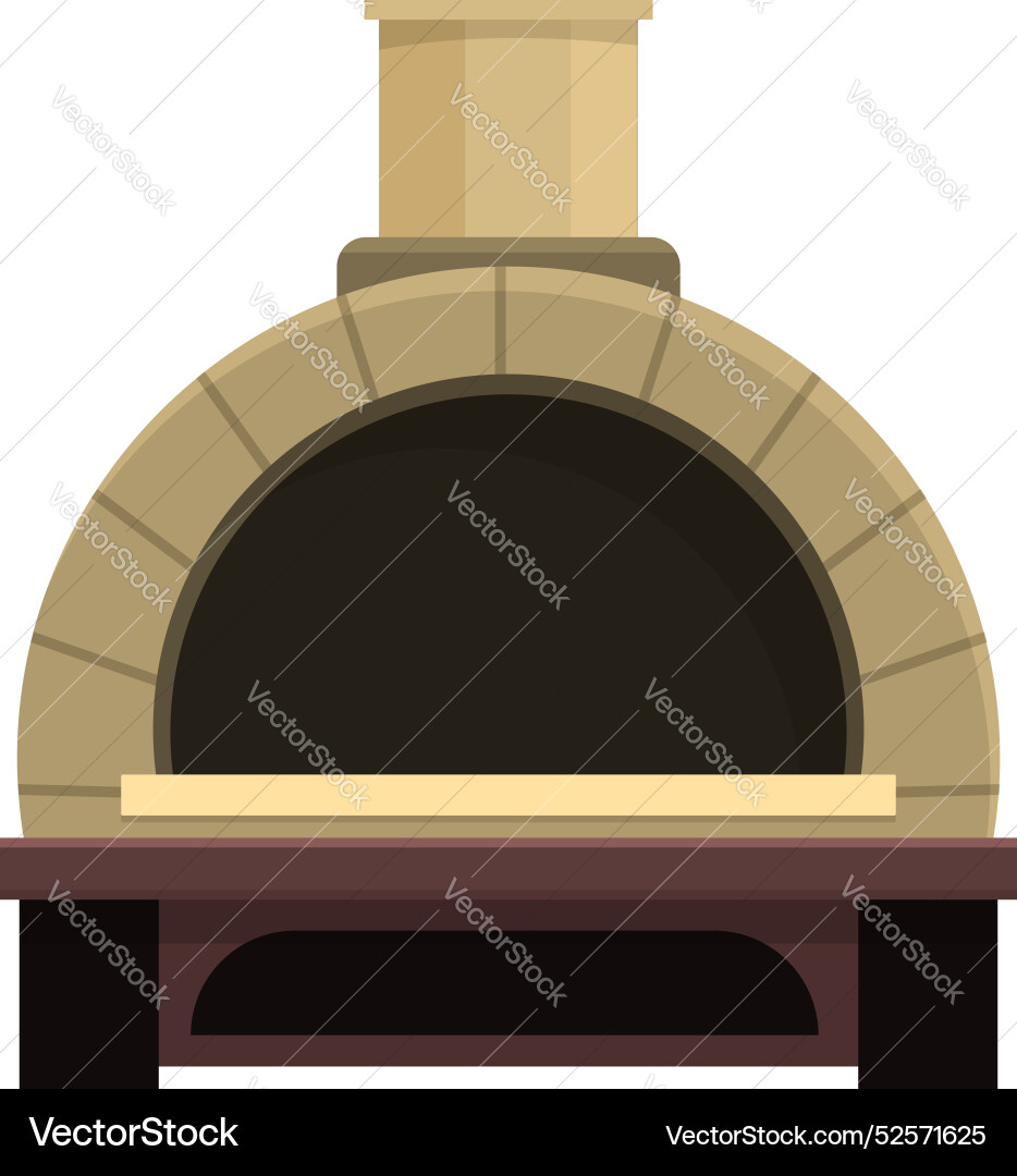Traditional brick oven with chimney baking Vector Image