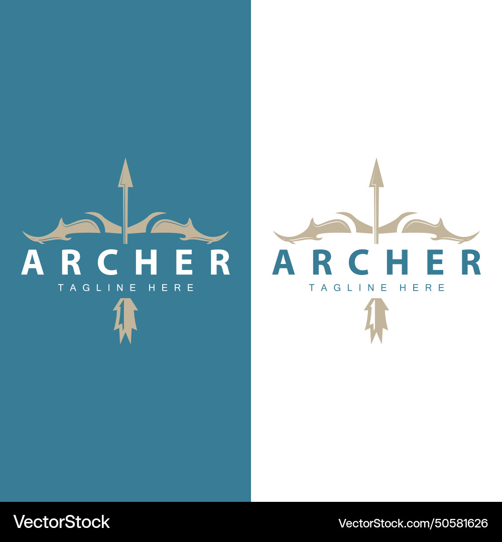Archer logo vintage design old inspiration Vector Image