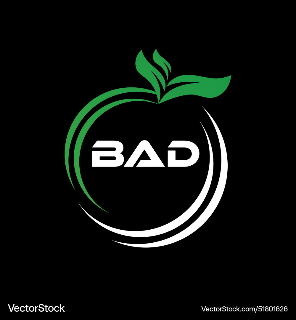 Bad letter logo design bad simple and modern Vector Image