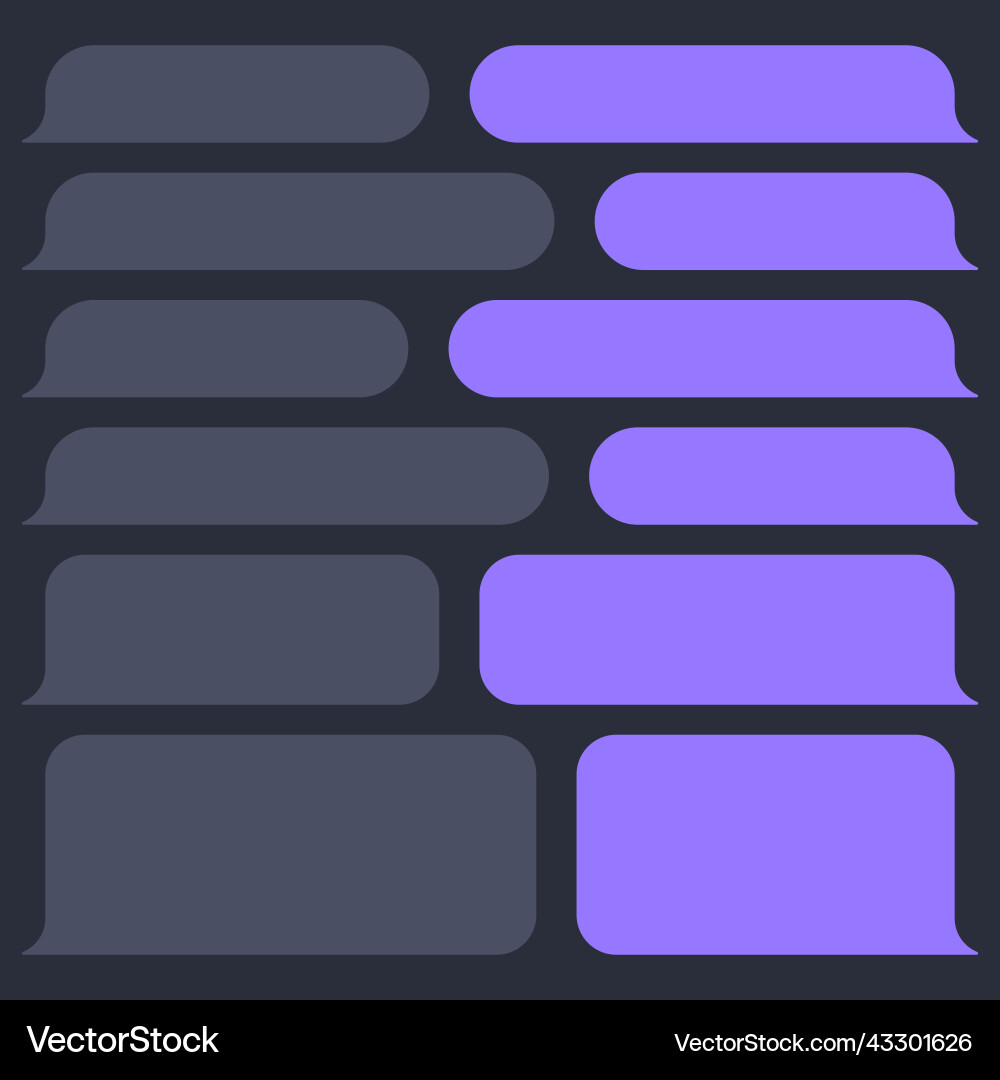 Blank various message bubbles chat or messenger Vector Image