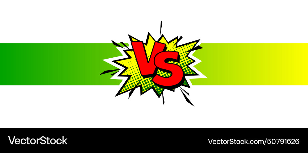 Cartoon comic background vs fight versus comics Vector Image