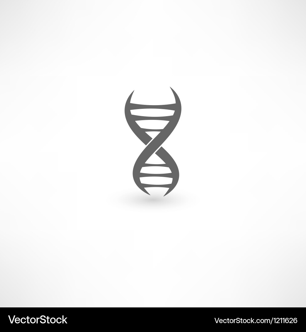 DNA Icon - Genetics Symbol Royalty Free Vector Image