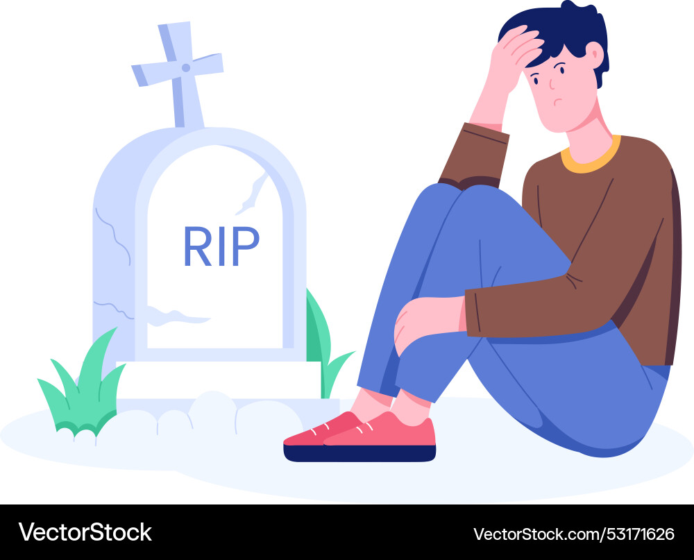 Grief Royalty Free Vector Image - VectorStock