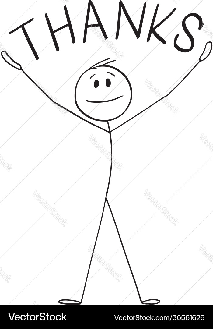 Stickman Thank You Vector Images (12)