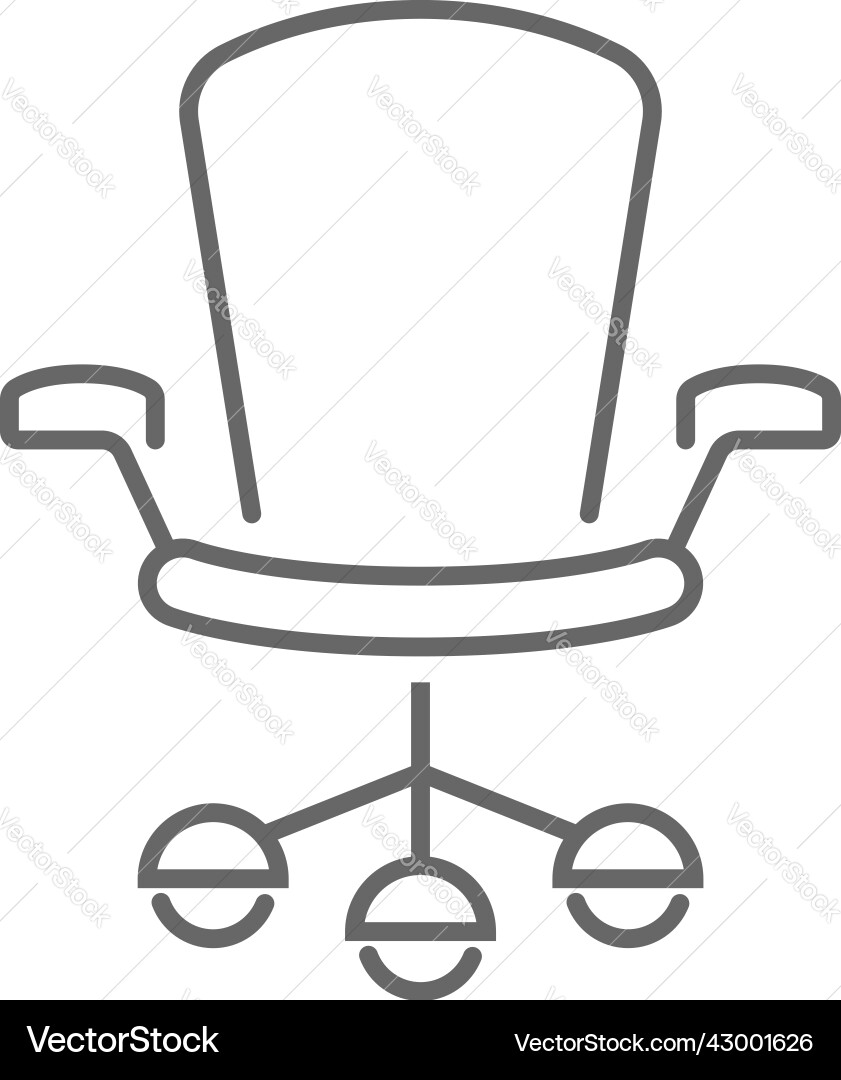 Office chair line icon Royalty Free Vector Image