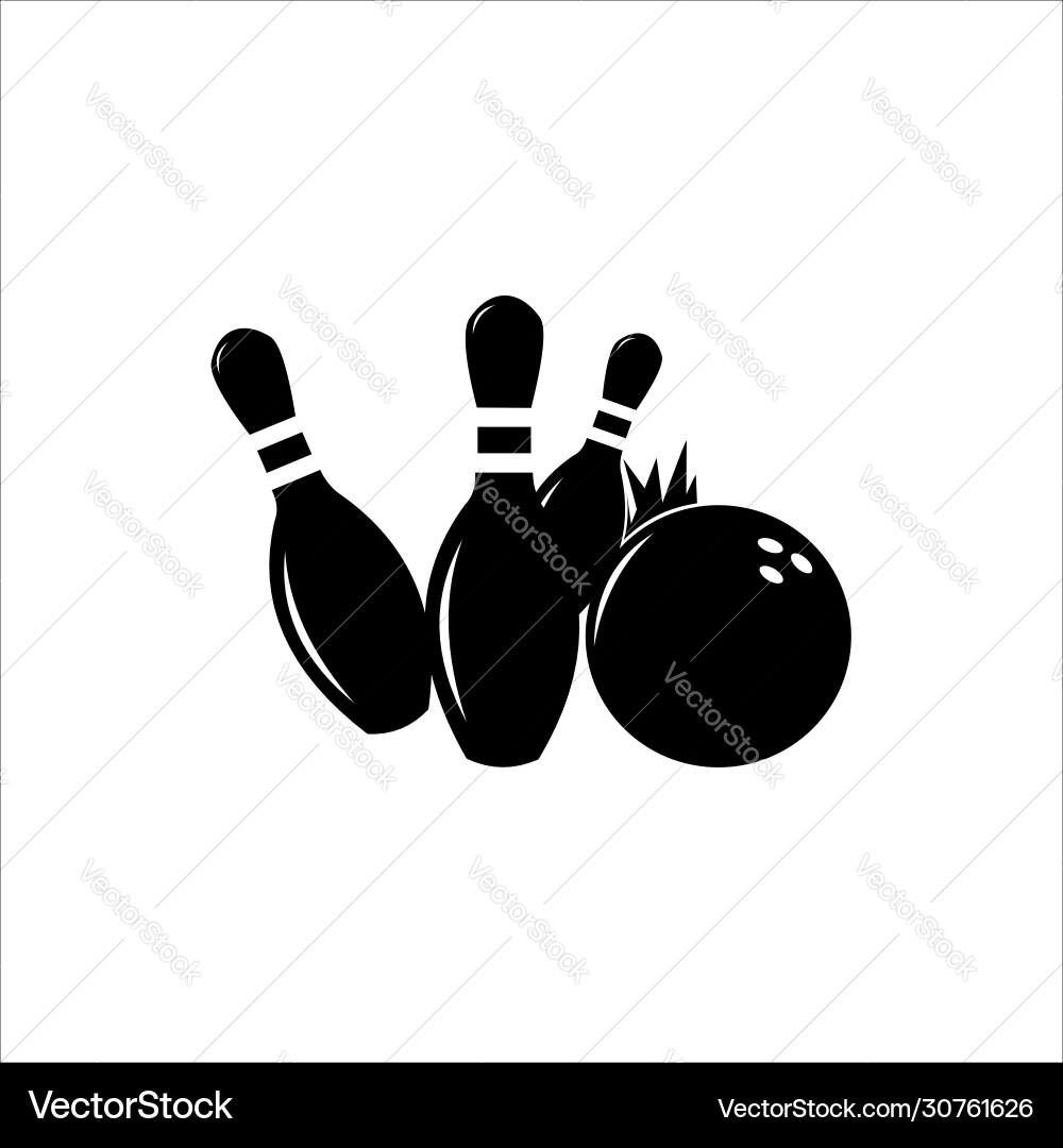 Playing bowling Royalty Free Vector Image - VectorStock