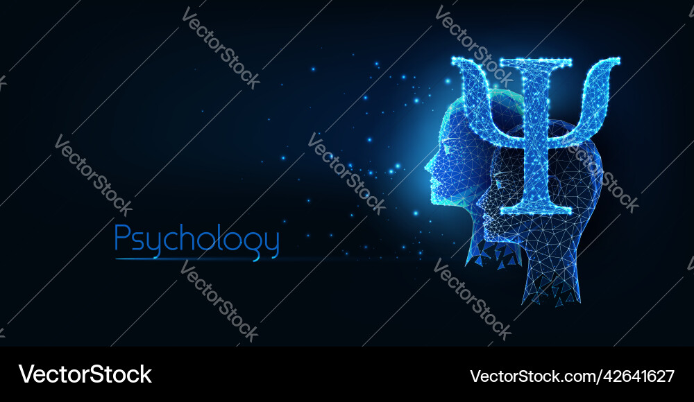 Abstract psychology psychotherapy concept Vector Image
