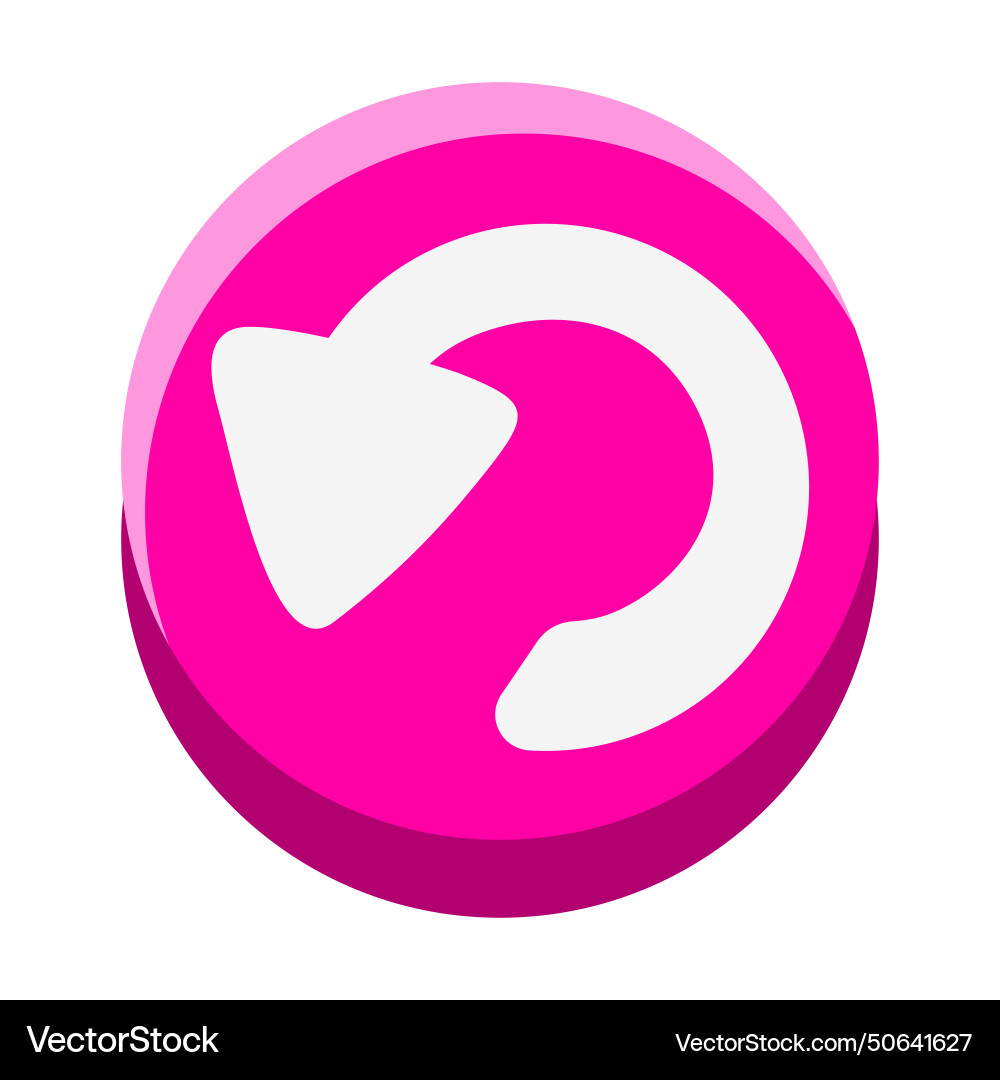 Cartoon repeat button is isolated Royalty Free Vector Image