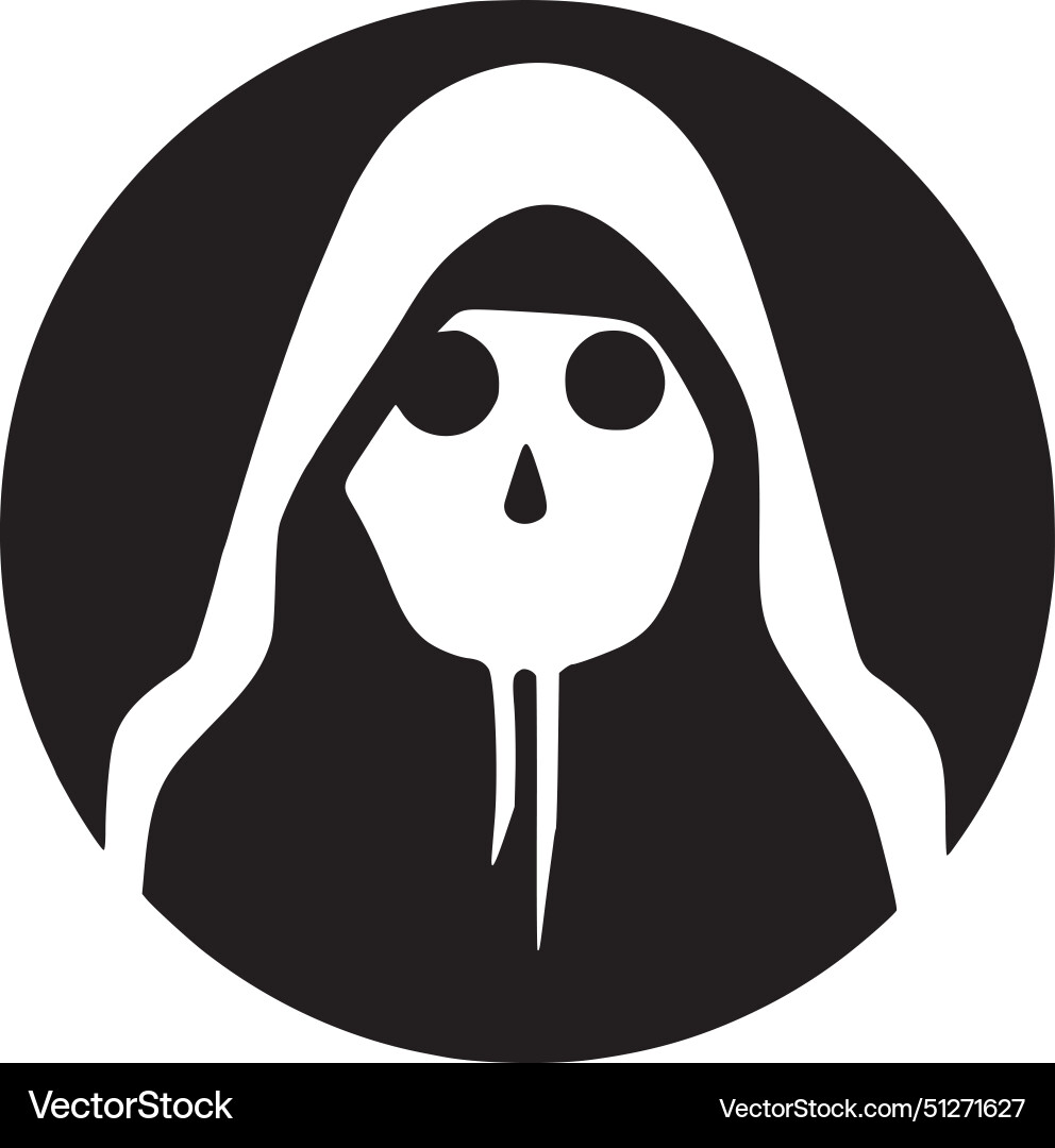 Death - black and white isolated icon Royalty Free Vector
