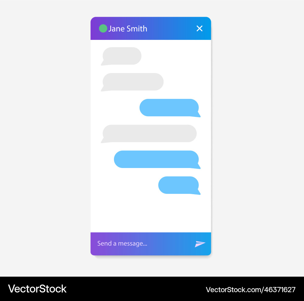 Dialog-enabled interface online chat rooms pop Vector Image