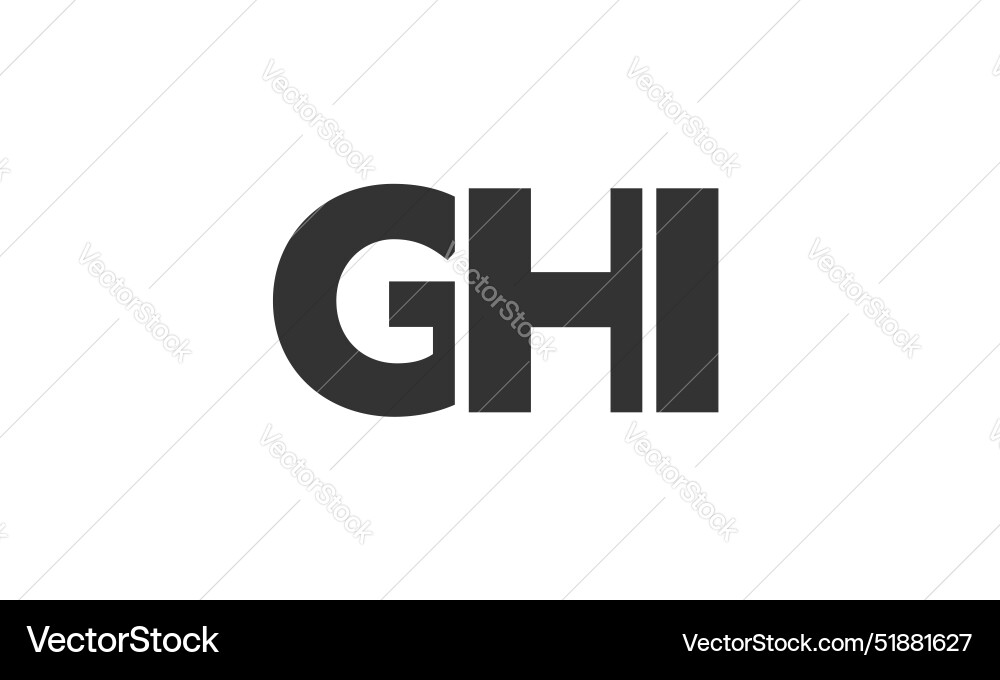 Ghi logo design template with strong and modern Vector Image
