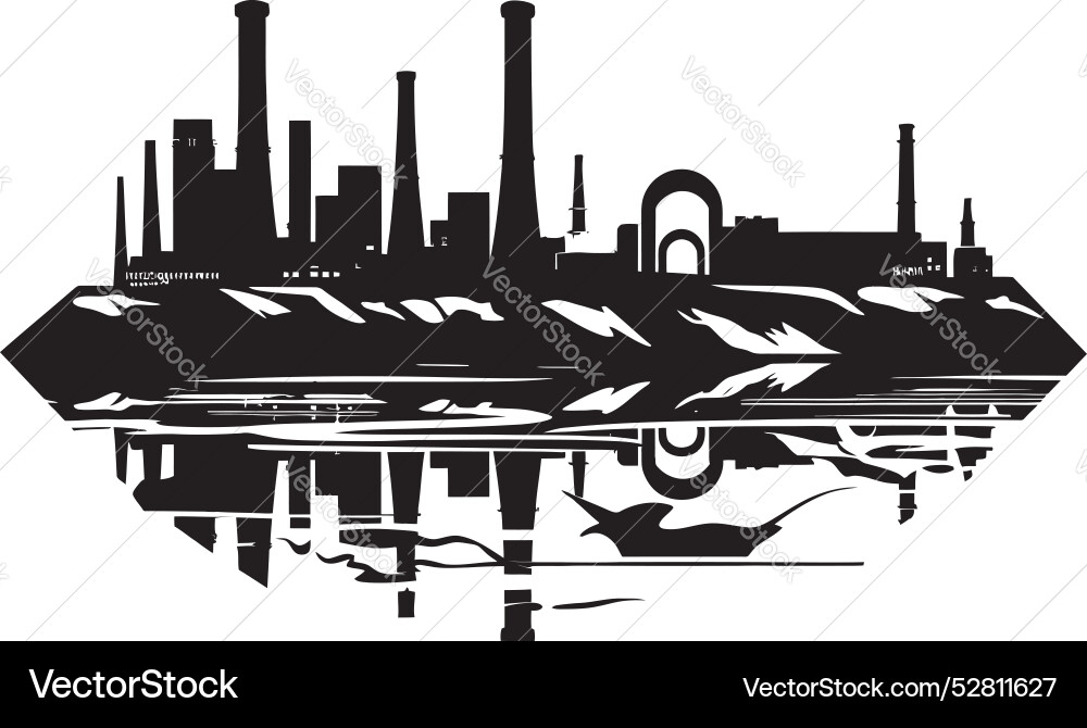Grimygush pollution logo design toxictorrent Vector Image