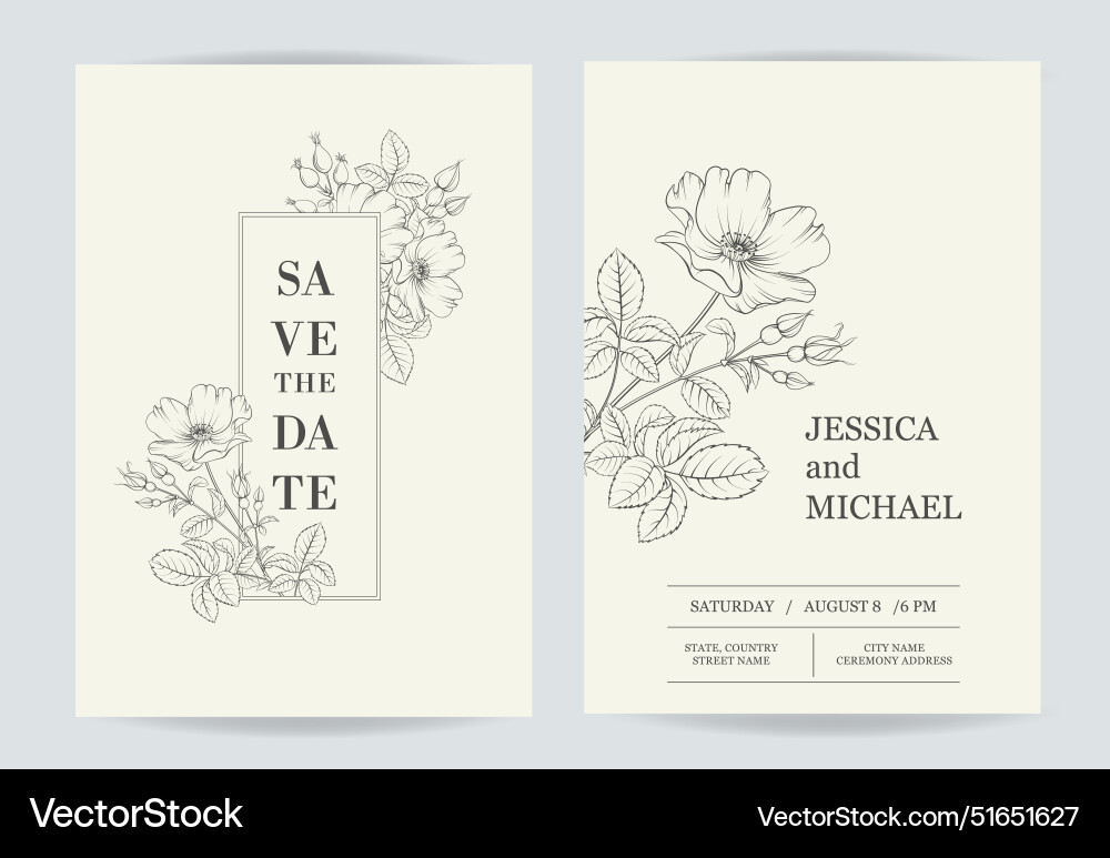 Marriage invitation card with custom sign Vector Image
