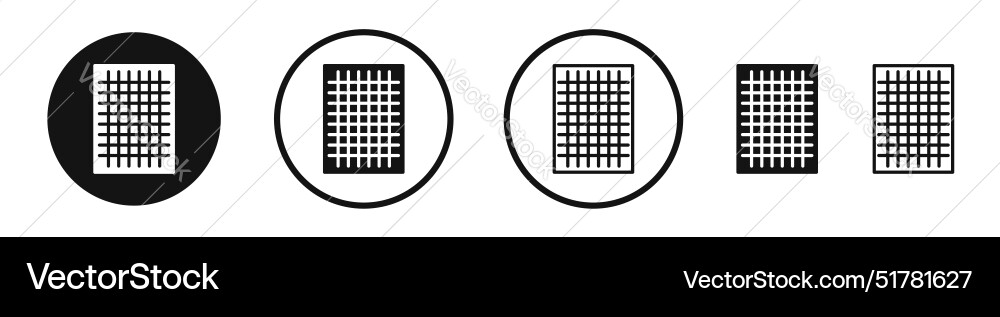 Mosquito net icon set black filled and outlined Vector Image