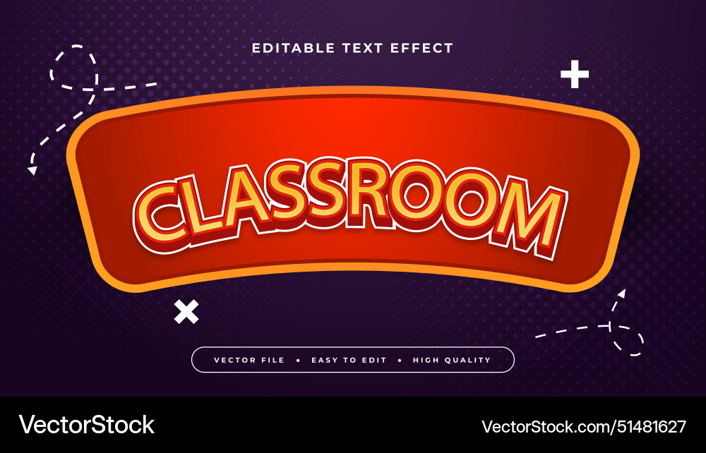 Red orange and purple violet classroom 3d Vector Image