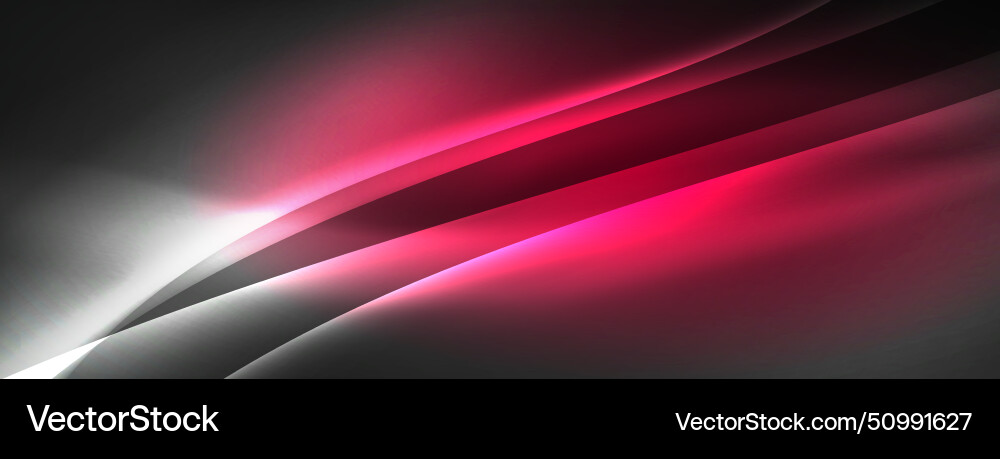 Vivid red and white lights on dark background Vector Image