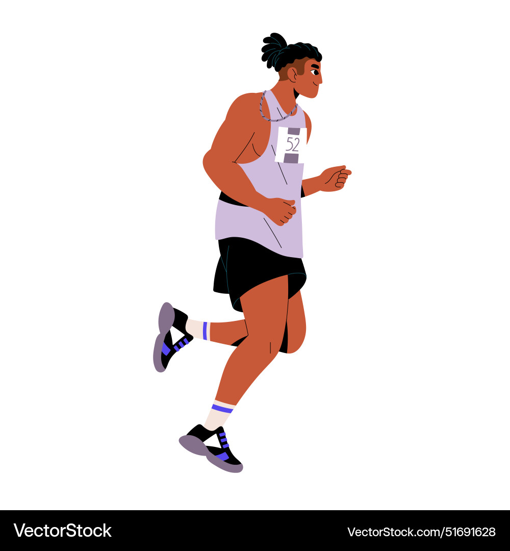 Black jogger training to marathon professional Vector Image
