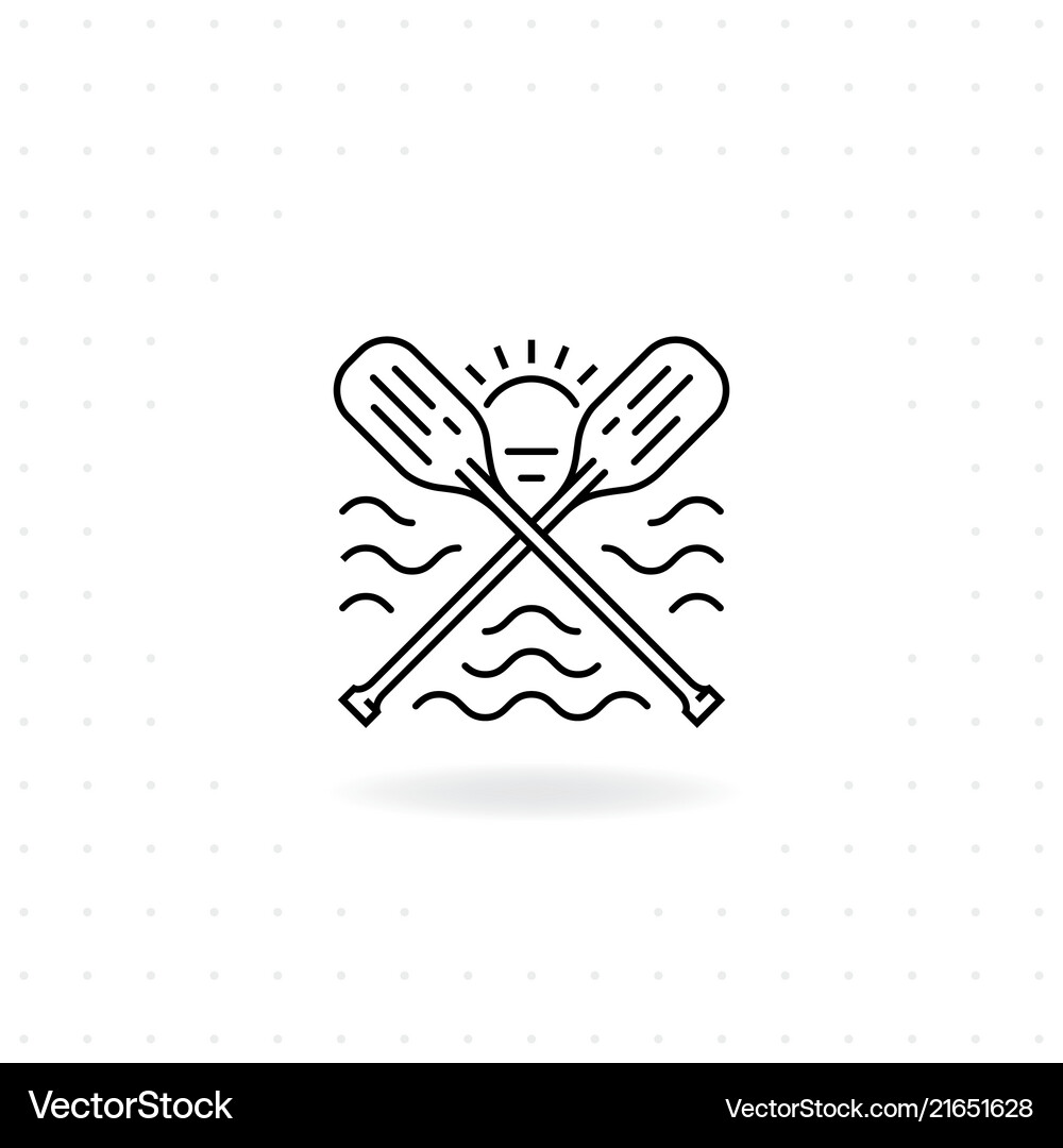 Canoe Paddles Icon Royalty Free Vector Image - VectorStock