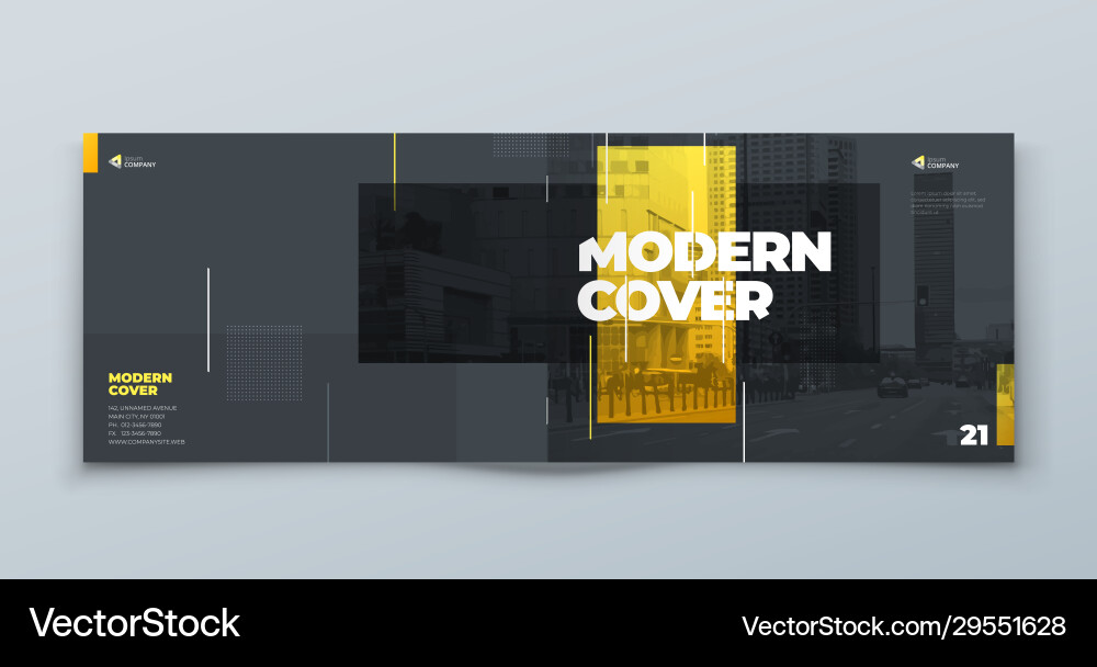 Horizontal brochure template layout design Vector Image