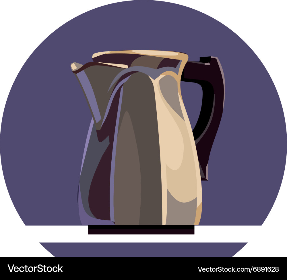 Metal kettle Royalty Free Vector Image - VectorStock