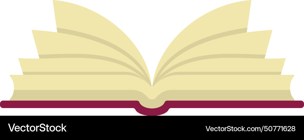 Open book icon library or bookstore color symbol Vector Image