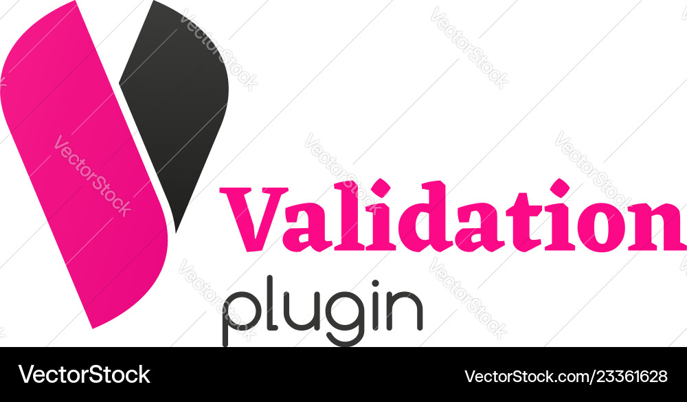 Sign validation plugin Royalty Free Vector Image