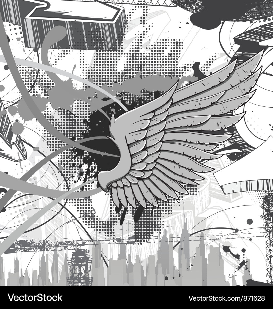 Wing with 3d arrows Royalty Free Vector Image - VectorStock