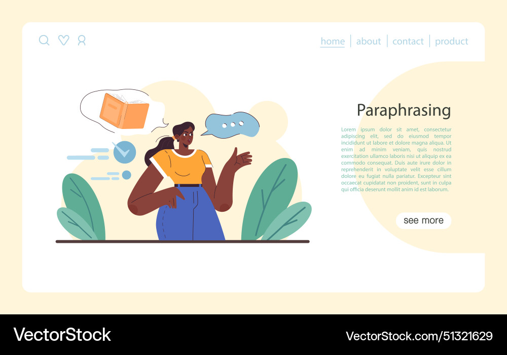 Active listening skill web banner or landing page Vector Image