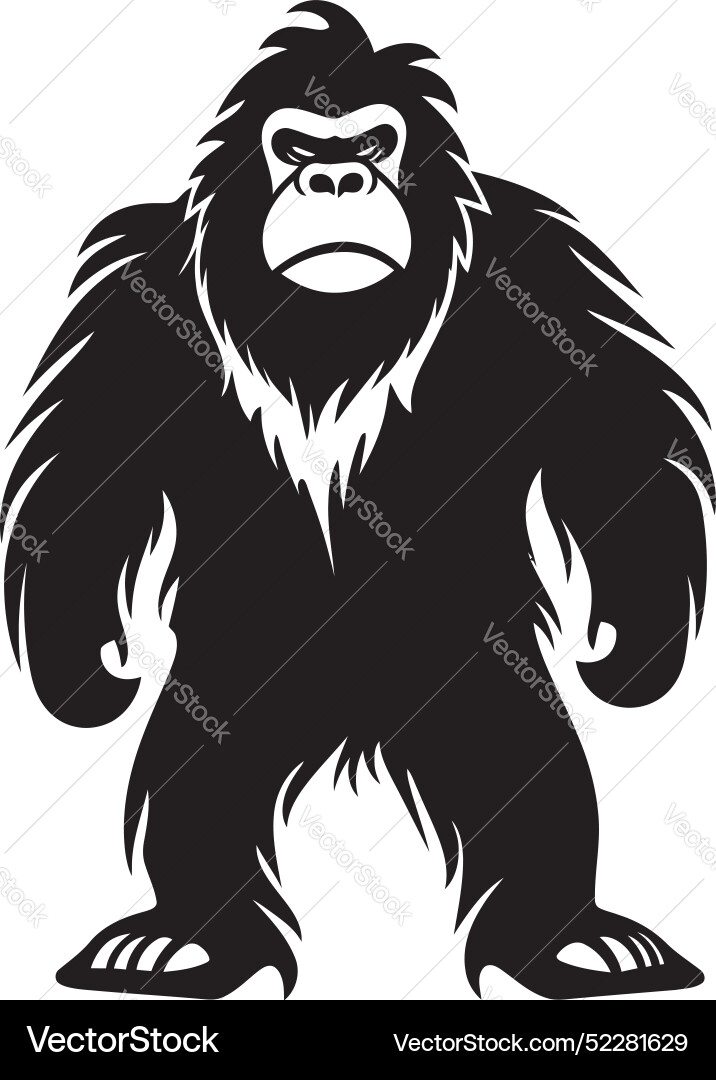 Bigfoots bliss enigmatic sasquatch symbol Vector Image