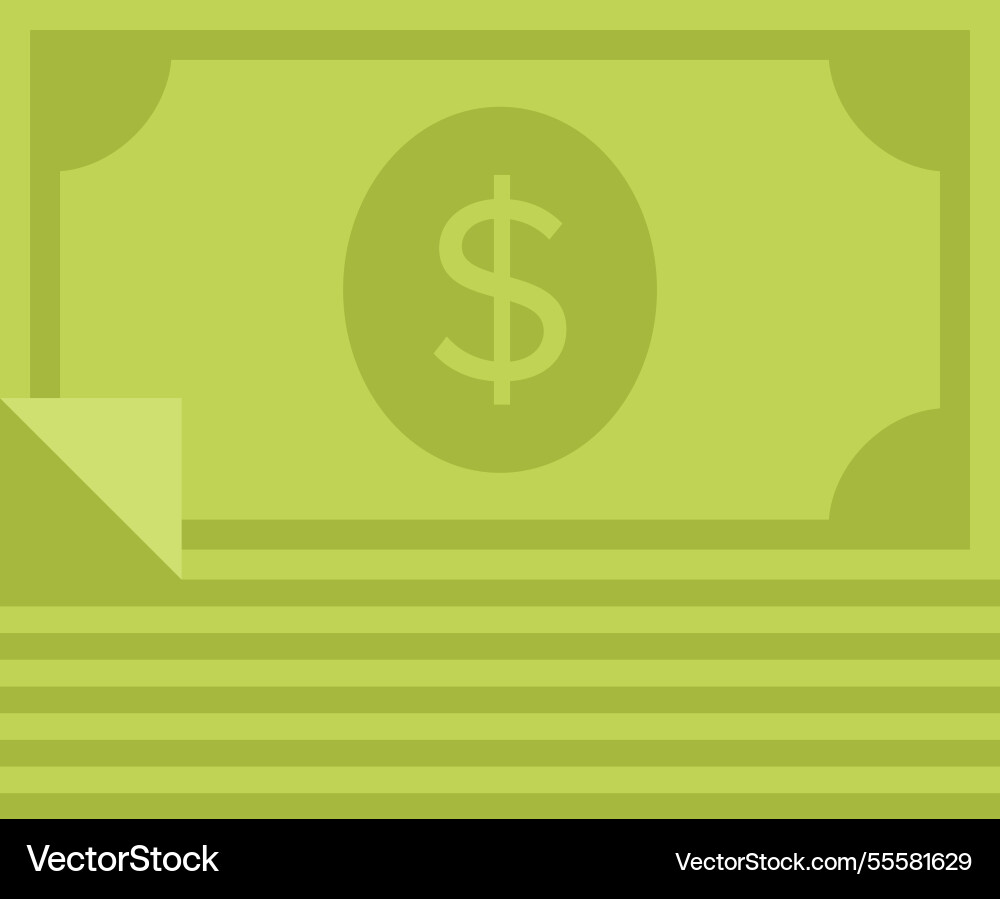 Cash payment flat web icon concept Royalty Free Vector Image
