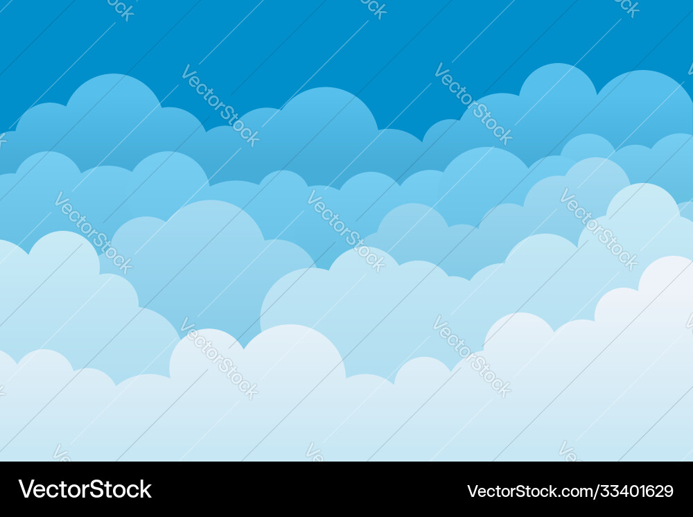 Cloud background sky cartoon pattern abstract Vector Image