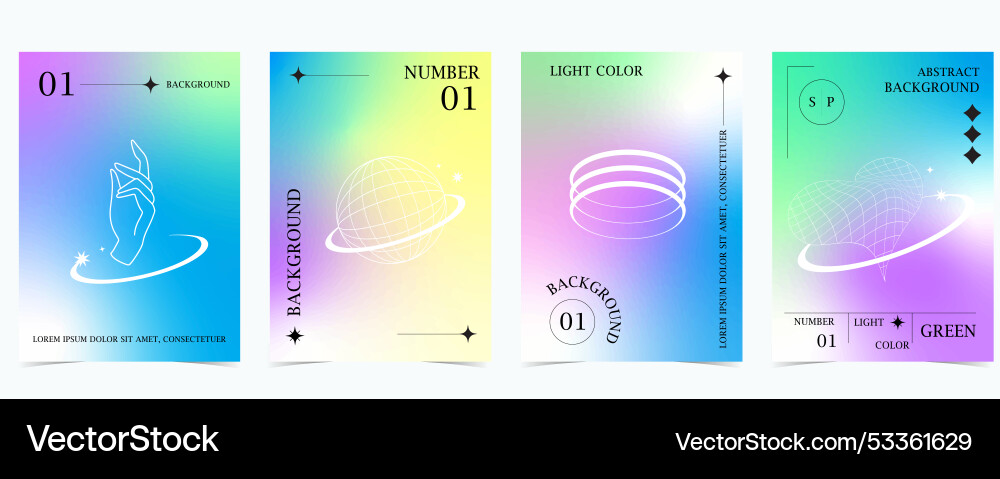 Gradient background with y2k and groovy style Vector Image