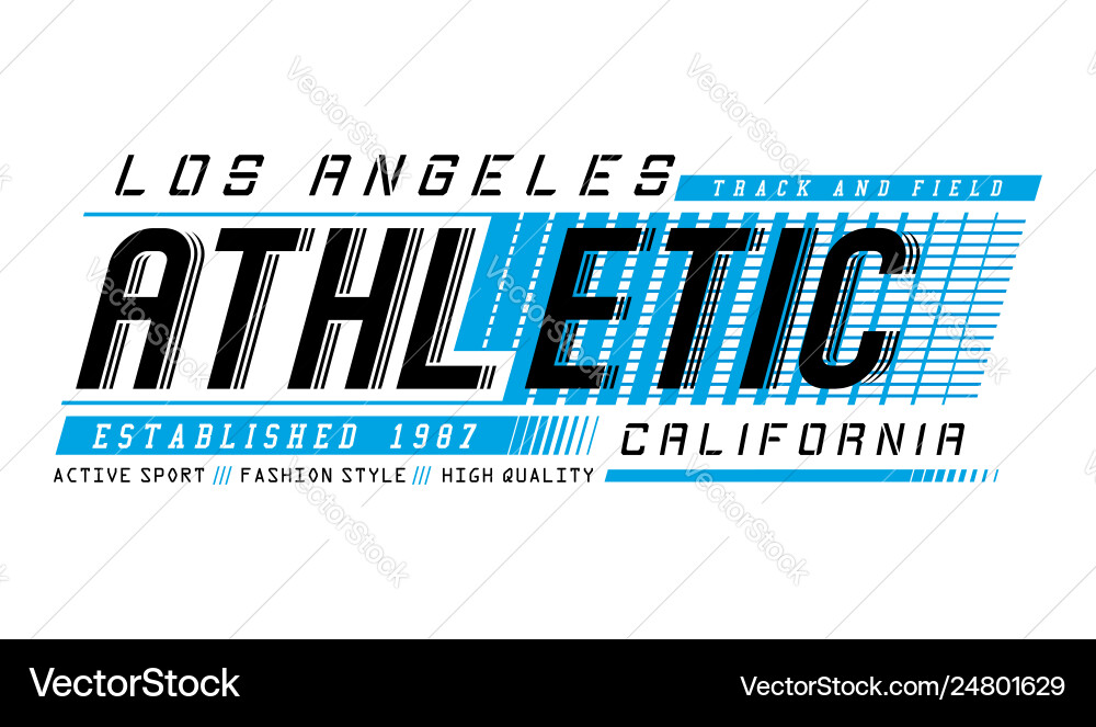 Los angeles athletic sport Royalty Free Vector Image