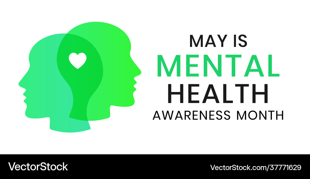 Mentales Gesundheitsbewusstsein Monat Banner Vorlage
