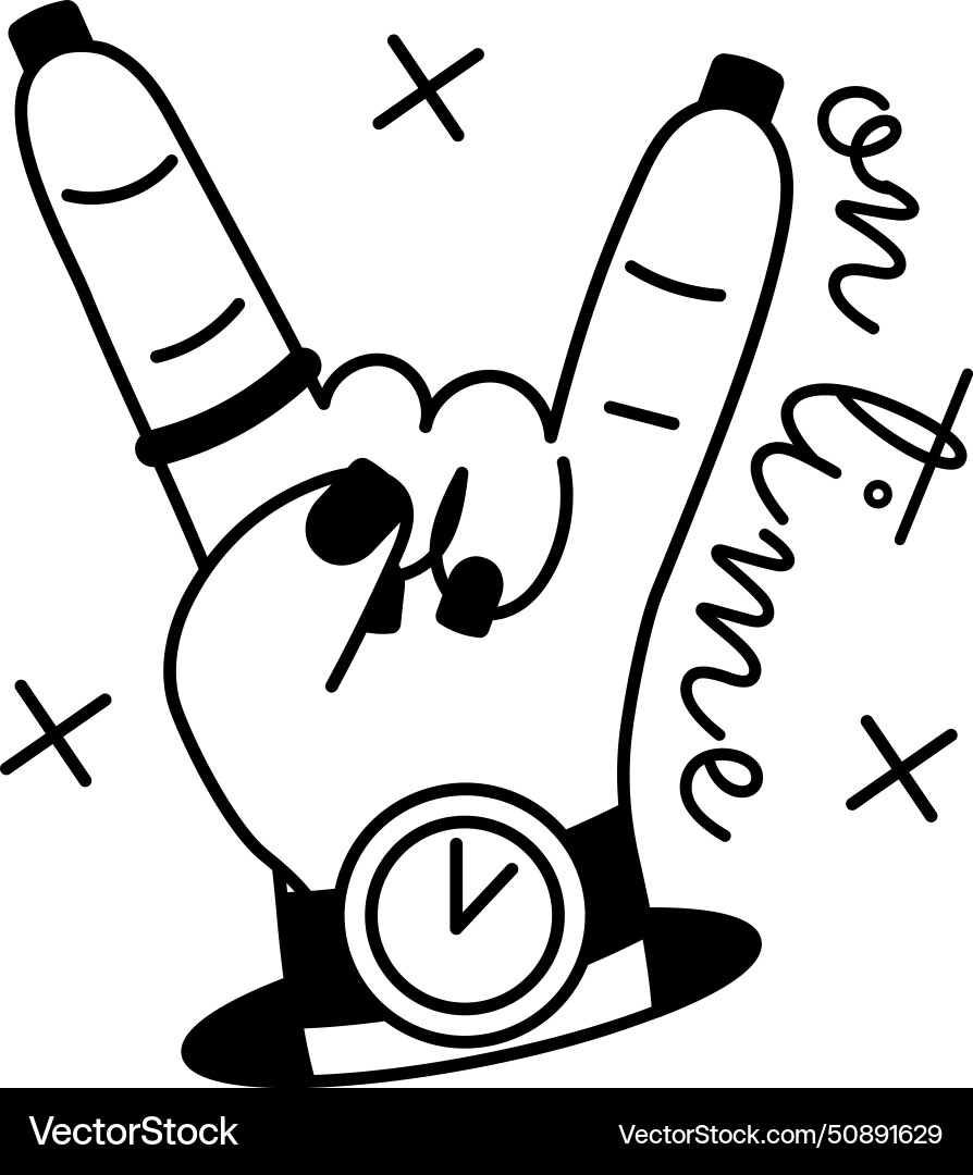 On time Royalty Free Vector Image - VectorStock