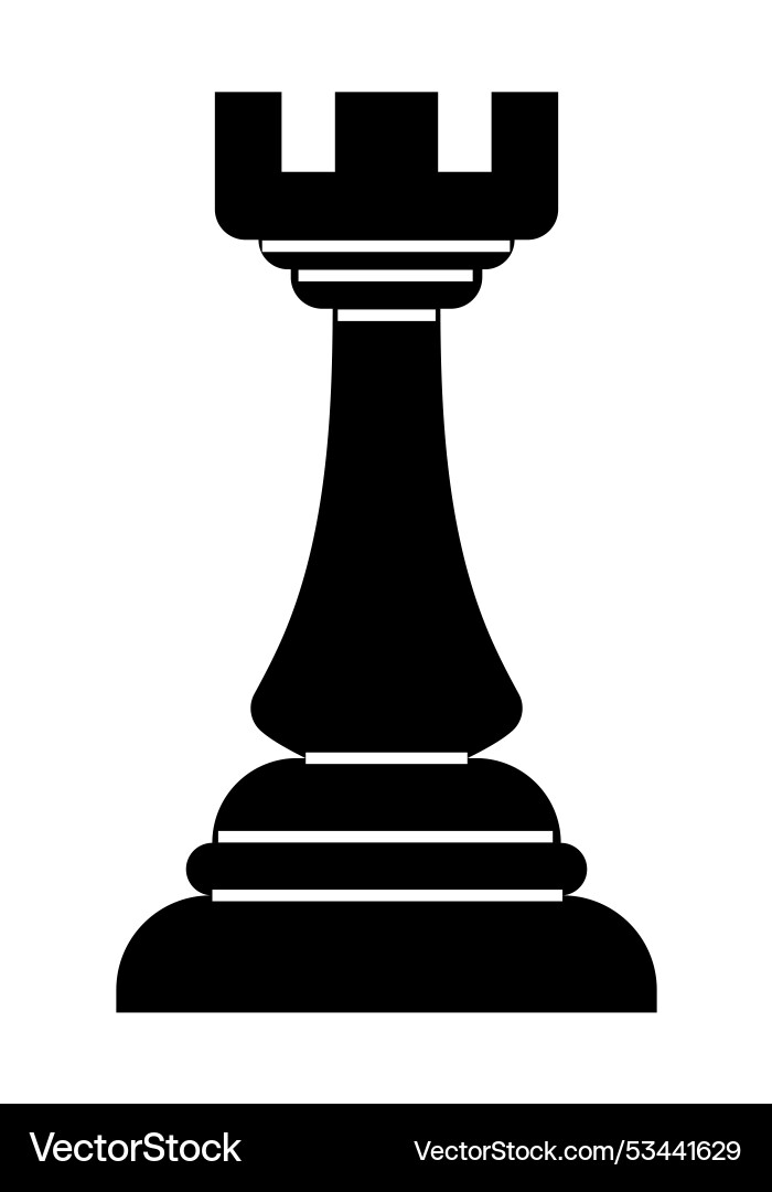 Simple graphic representation of chess rook piece Vector Image